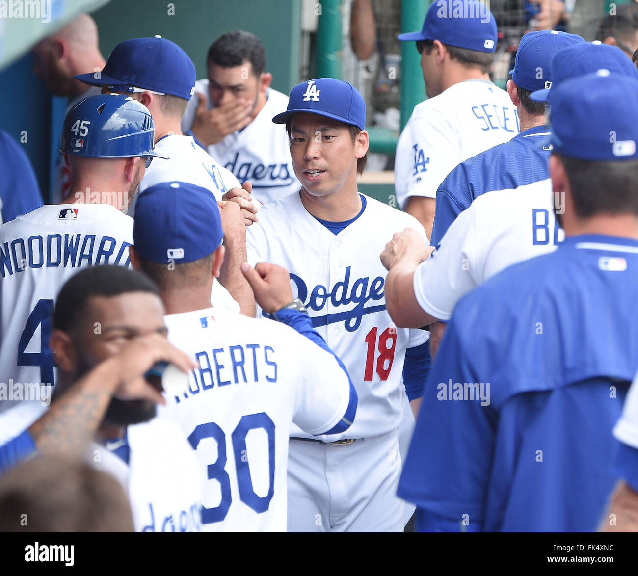 Phoenix, Arizona, USA. 5th Mar, 2016. Kenta Maeda (Dodgers) MLB : Kenta ...