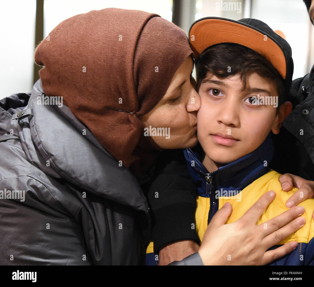 Hanover, Germany. 07th Mar, 2016. Afghan refugee boy Mahdi Rabani gets ...