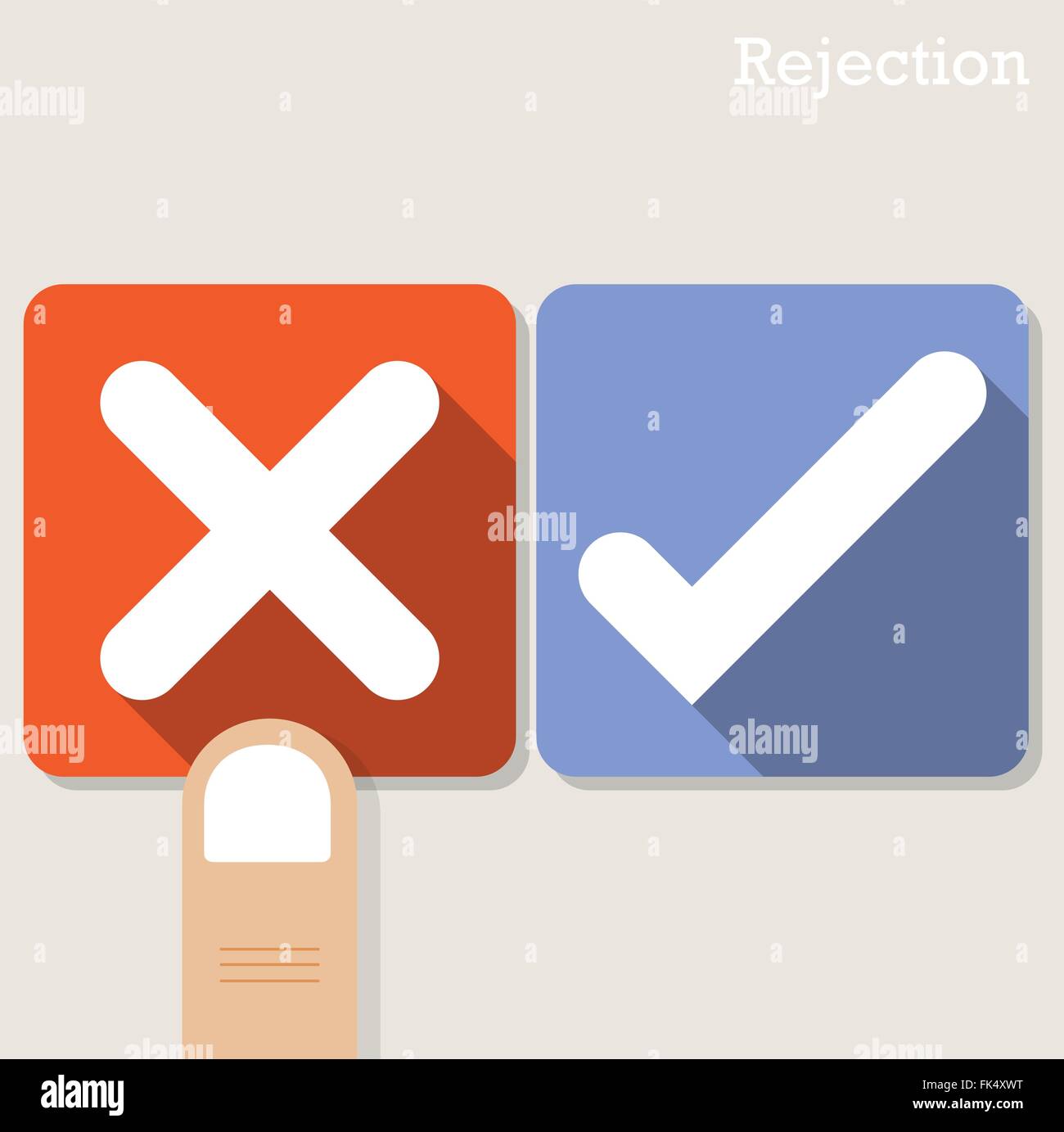 Rejection concept. Vector illustration Stock Vector Image & Art - Alamy