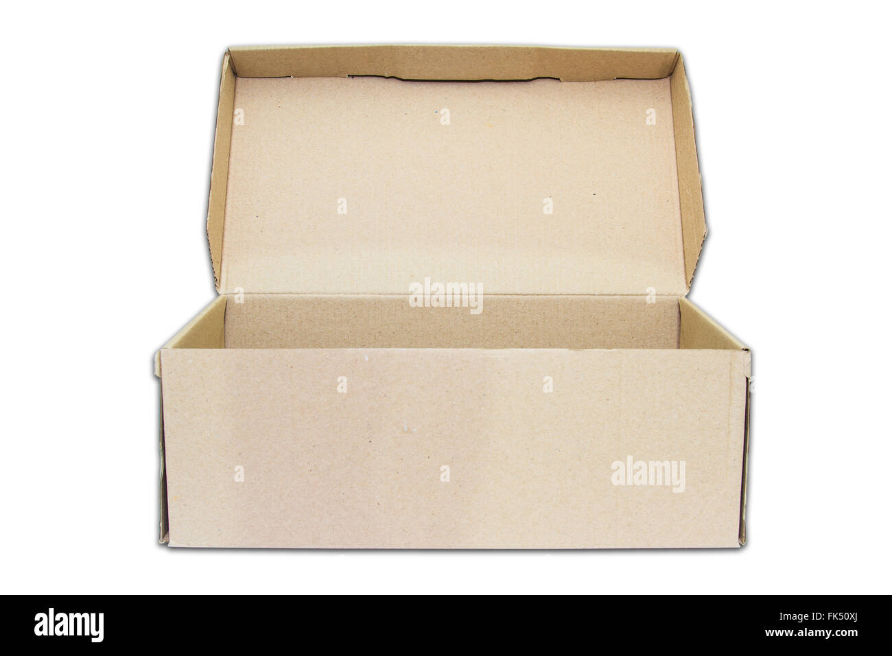 Empty cardboard box on isolated background. With path Stock Photo - Alamy