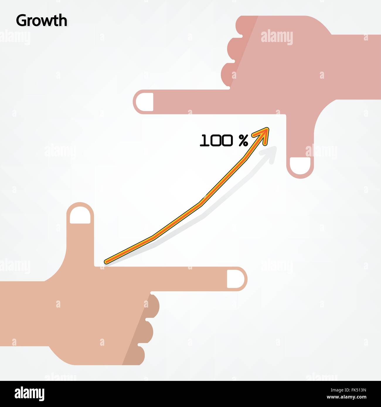Hands of businessman with graph increase on background ,teamwork ...