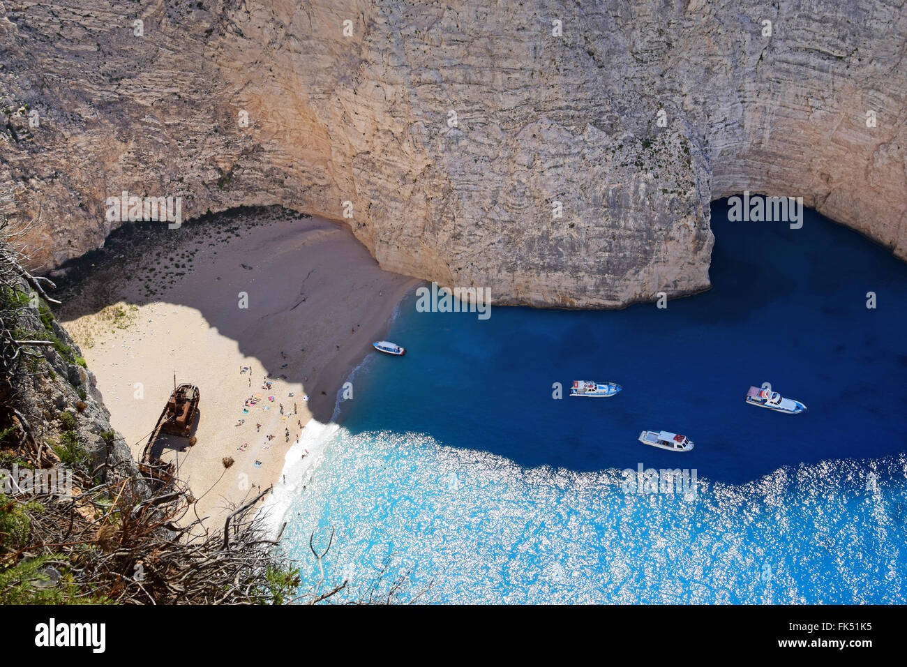 Shipwreck view in bay in Zakynthos, Greece Stock Photo - Alamy