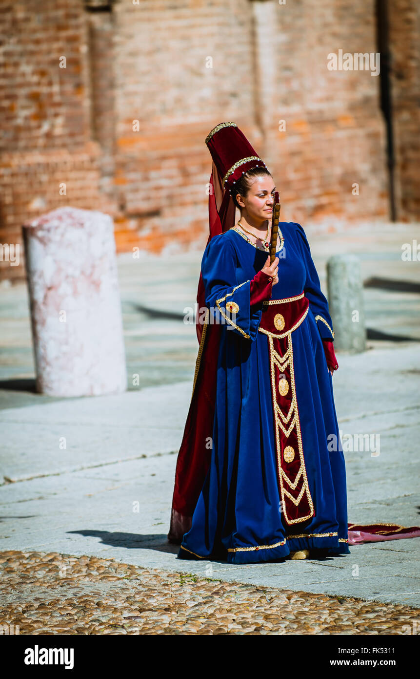 Asti, Italy - September 16, 2012: Procession of street performers in ...