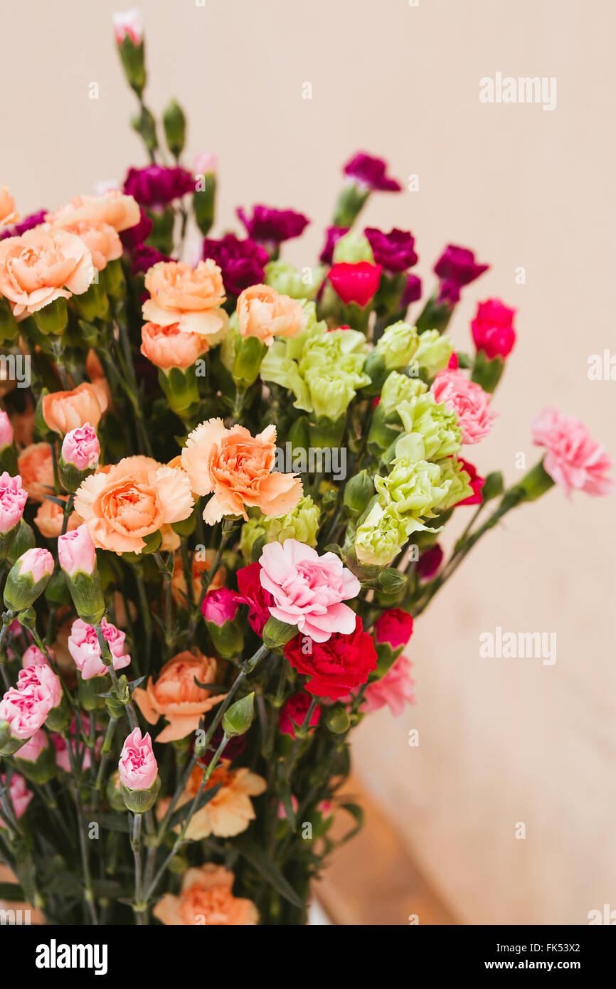 Pink and orange roses background Stock Photo - Alamy