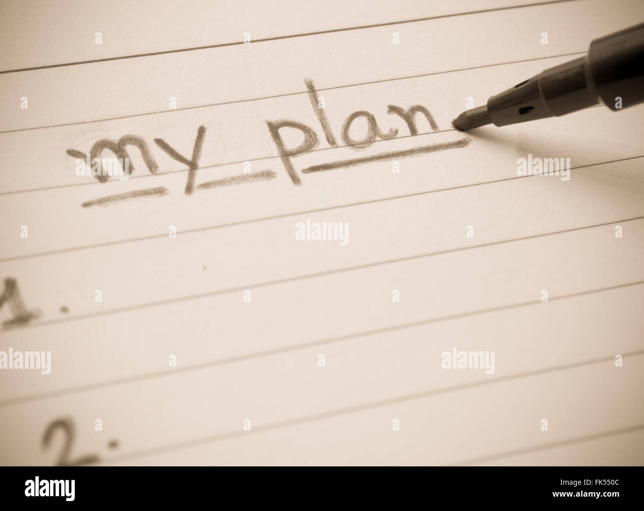 Businessmen are taking note of what to do. vintage style Stock Photo ...