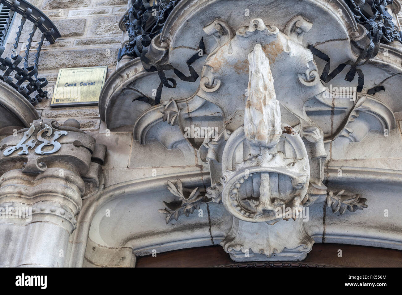 Casa Calvet, 1900, modernist building by Antoni Gaudí, Barcelona Stock ...
