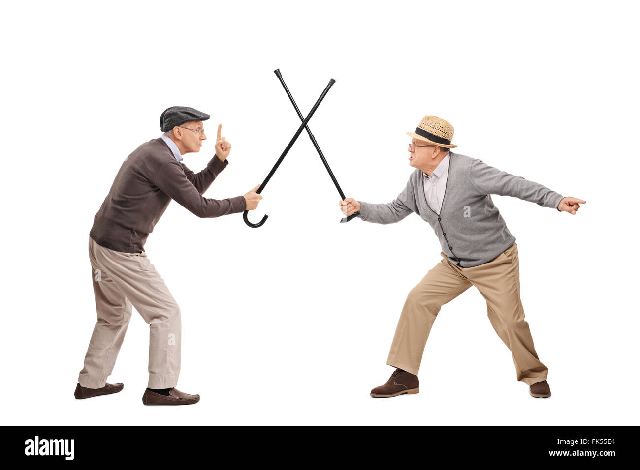 Sword fight profile Cut Out Stock Images & Pictures - Alamy