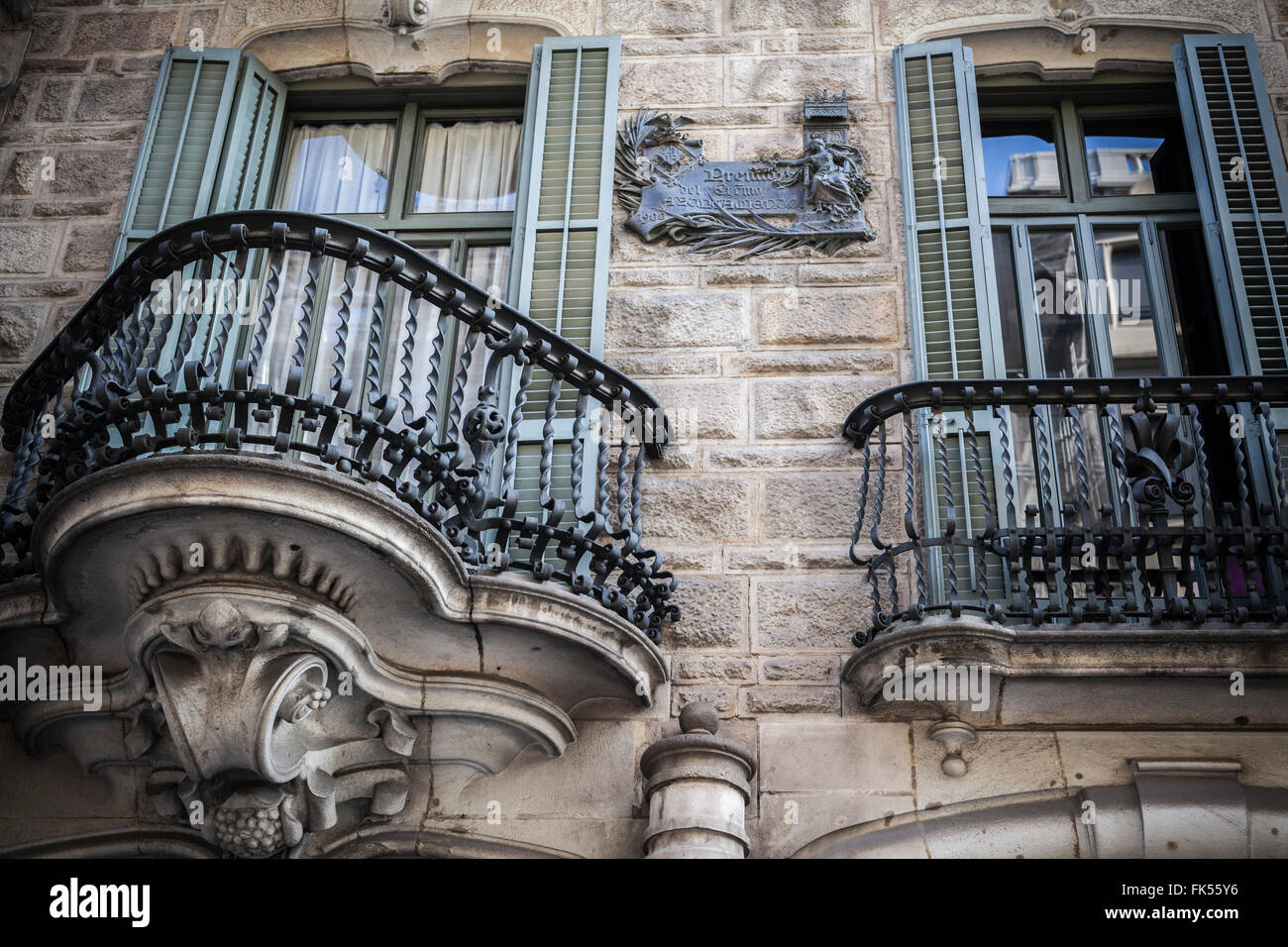 Casa Calvet, 1900, modernist building by Antoni Gaudí, Barcelona Stock ...
