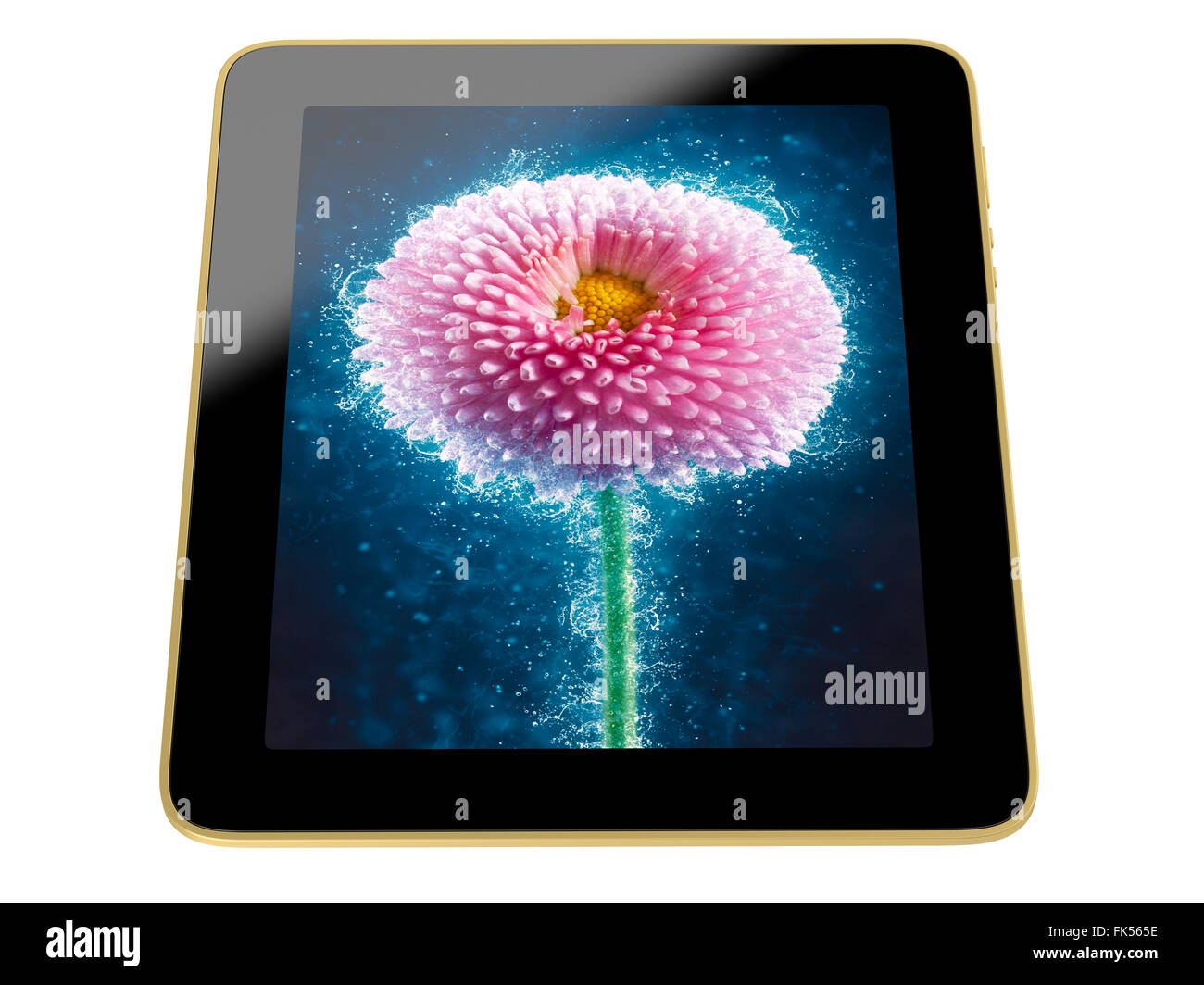 tablet - flower image Stock Photo - Alamy