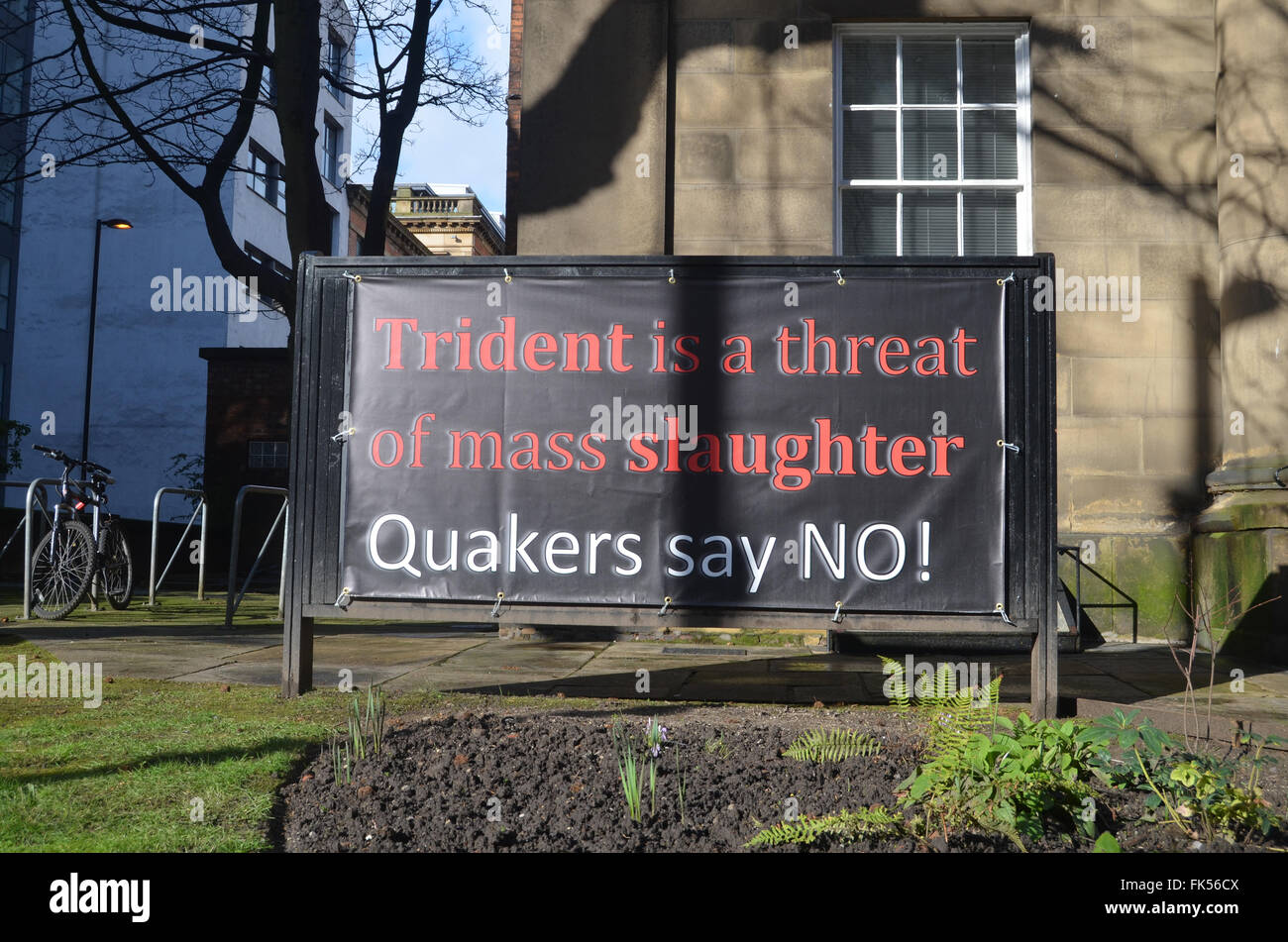 Quaker protest poster hi-res stock photography and images - Alamy