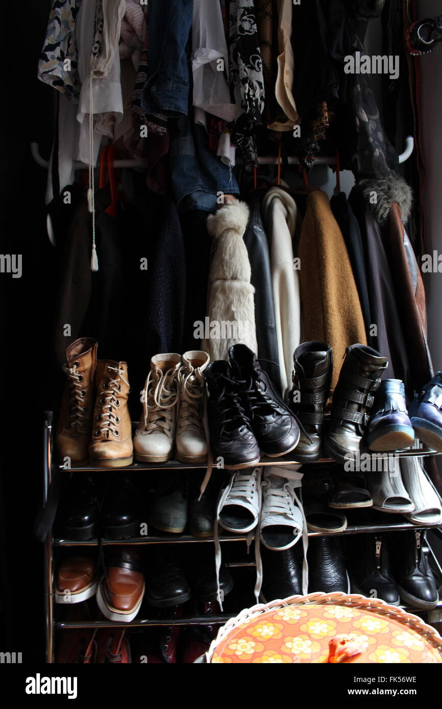 Closet vintage clothes Stock Photo - Alamy