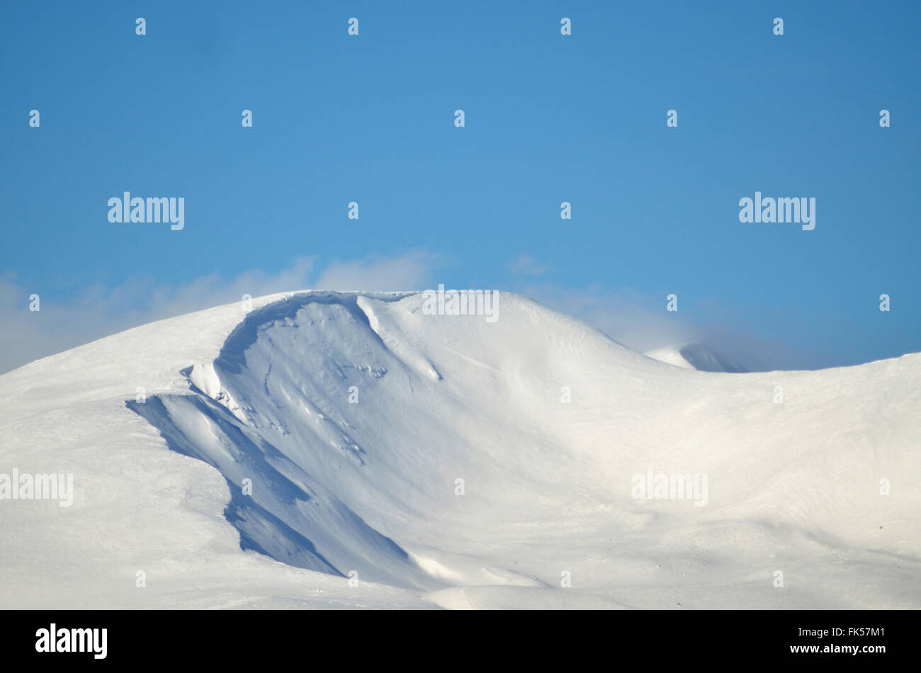 Snow hills. Composition of nature Stock Photo - Alamy