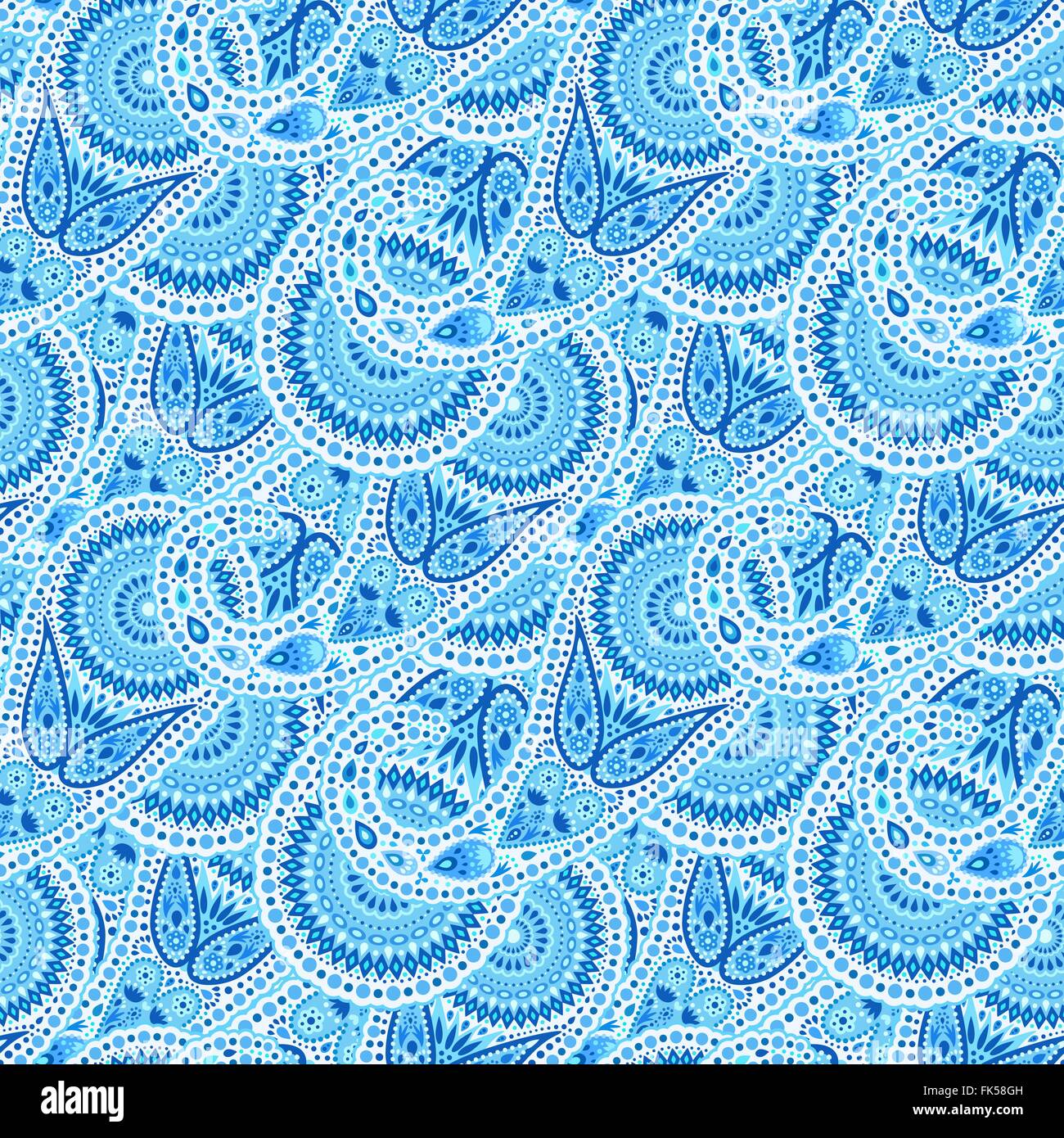 Solid Blue Waves Paisley Pattern Stock Vector Image & Art - Alamy