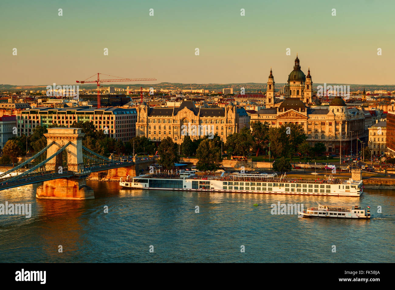 amazing sunset view in the city of budapest Stock Photo - Alamy