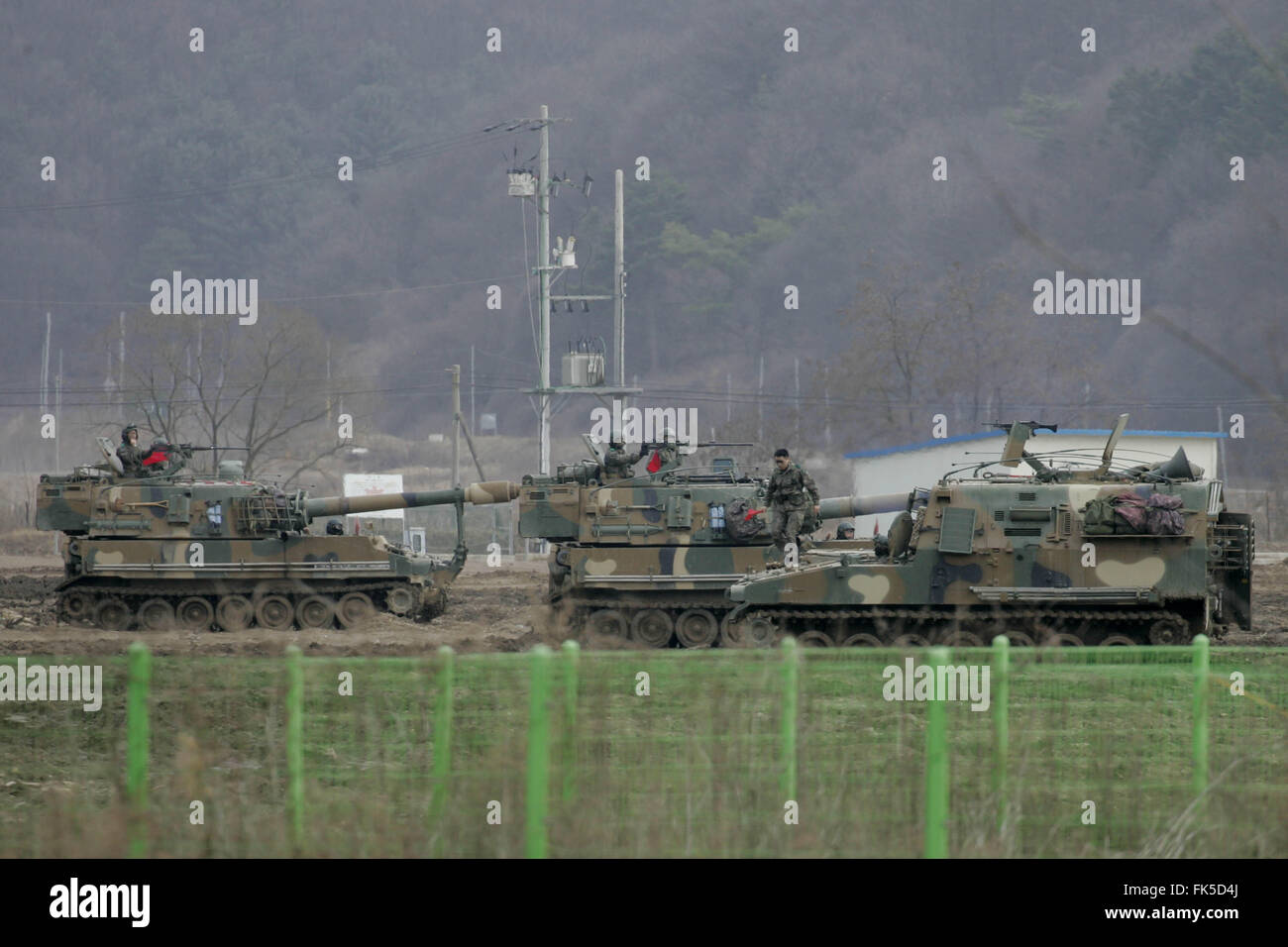 Yeoncheon, Gyeonggi, South Korea. 7th Mar, 2016. A South Korea and U.S ...