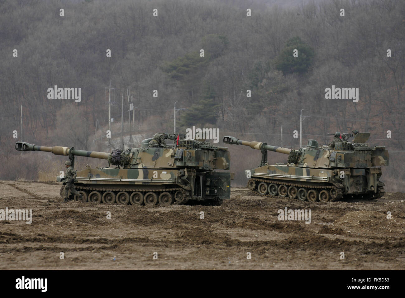 Yeoncheon, Gyeonggi, South Korea. 7th Mar, 2016. A South Korea and U.S ...