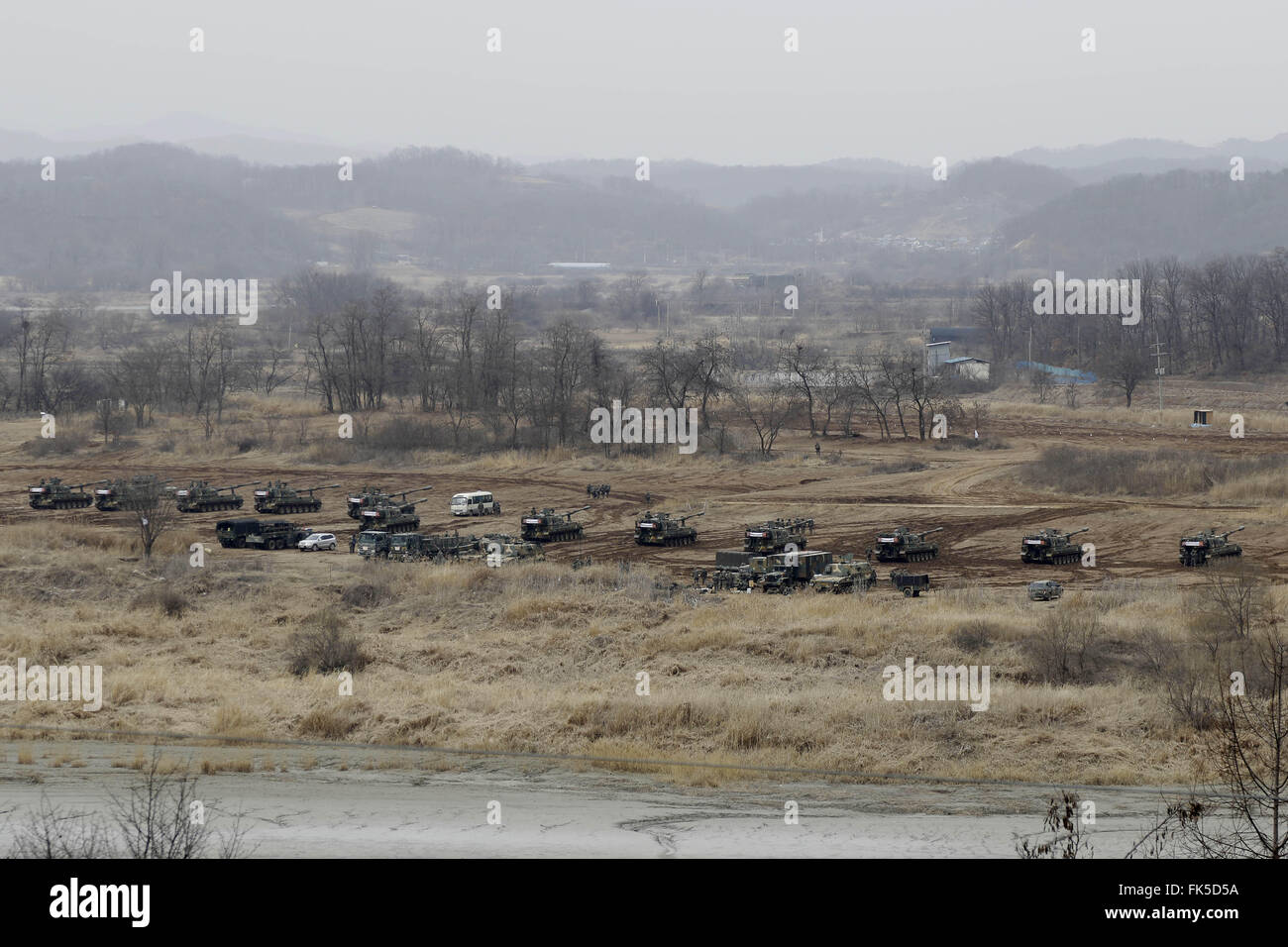 Yeoncheon, Gyeonggi, South Korea. 7th Mar, 2016. A South Korea and U.S ...