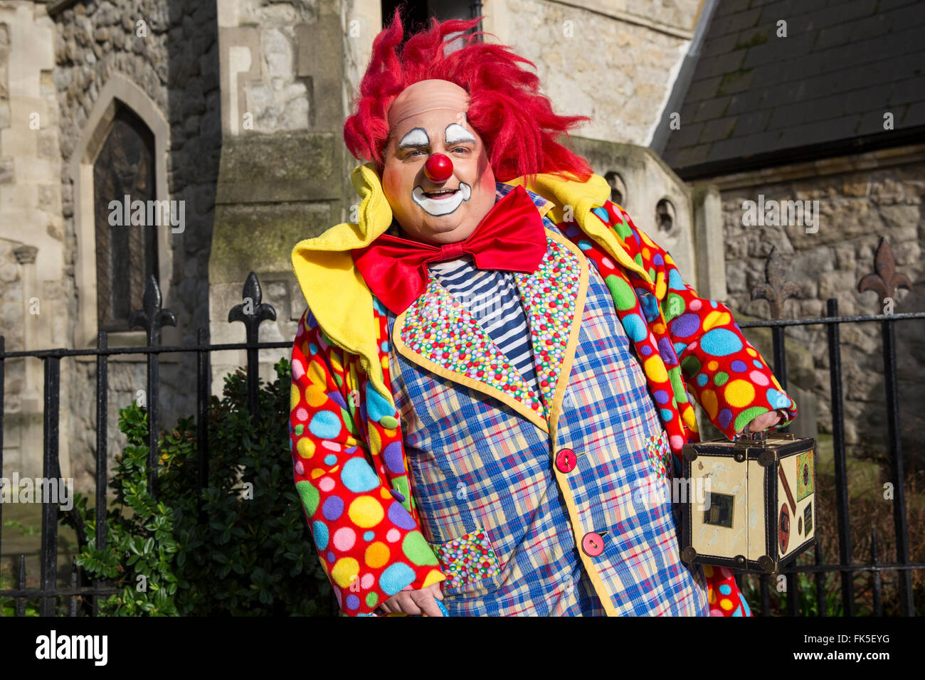 Bibbledy Bob. The 70th annual clown service at the All Saints Church in ...