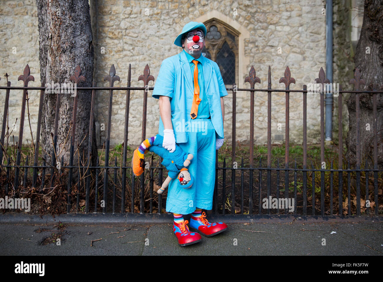 Andy the clown. The 70th annual clown service at the All Saints Church ...
