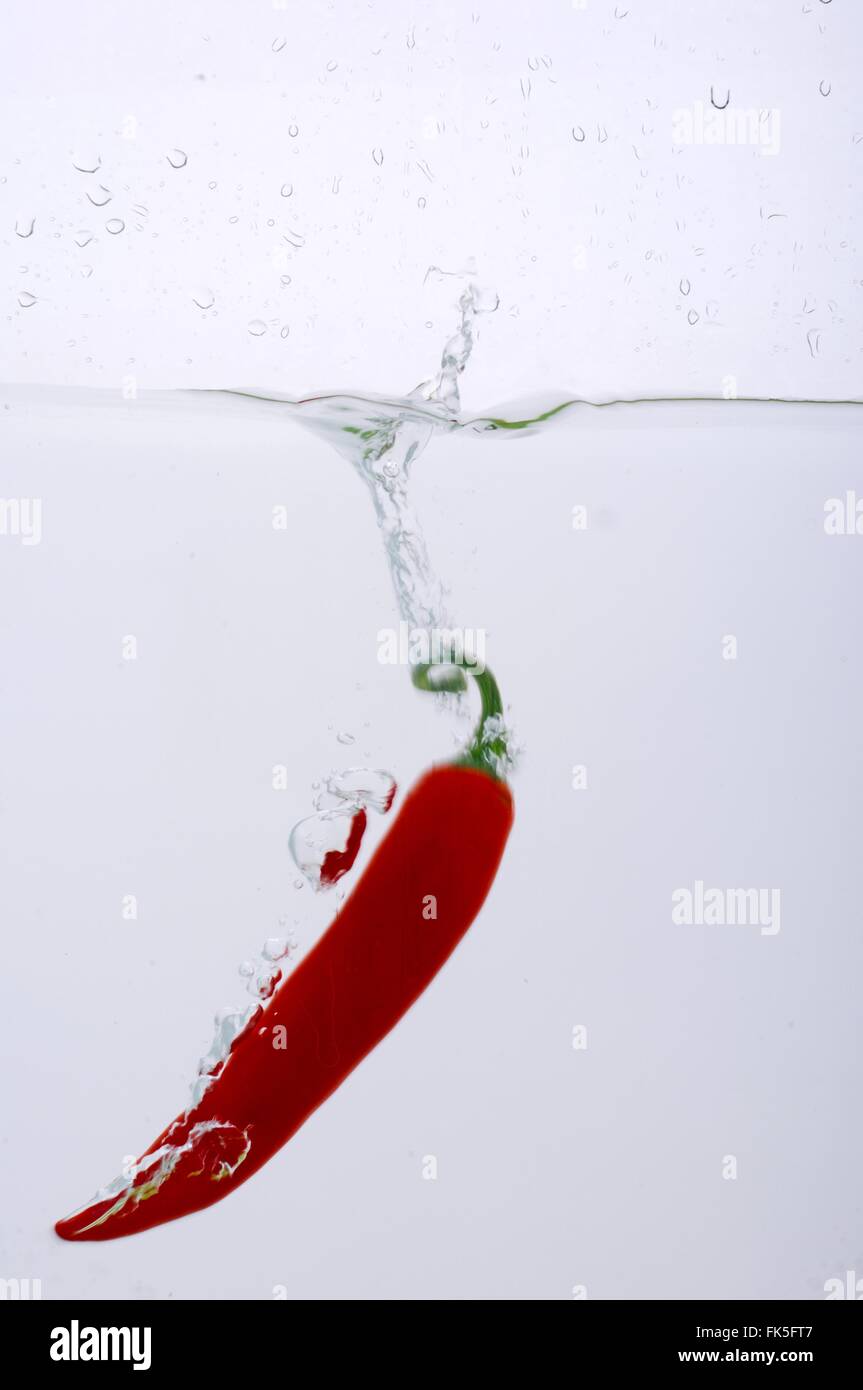 Chili pepper in water Stock Photo - Alamy
