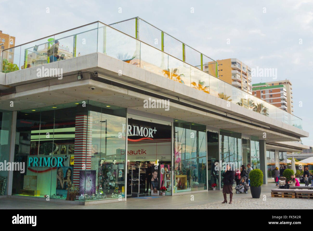 Muelle Uno, shopping centre, Puerto de Malaga, the Port, Malaga ...