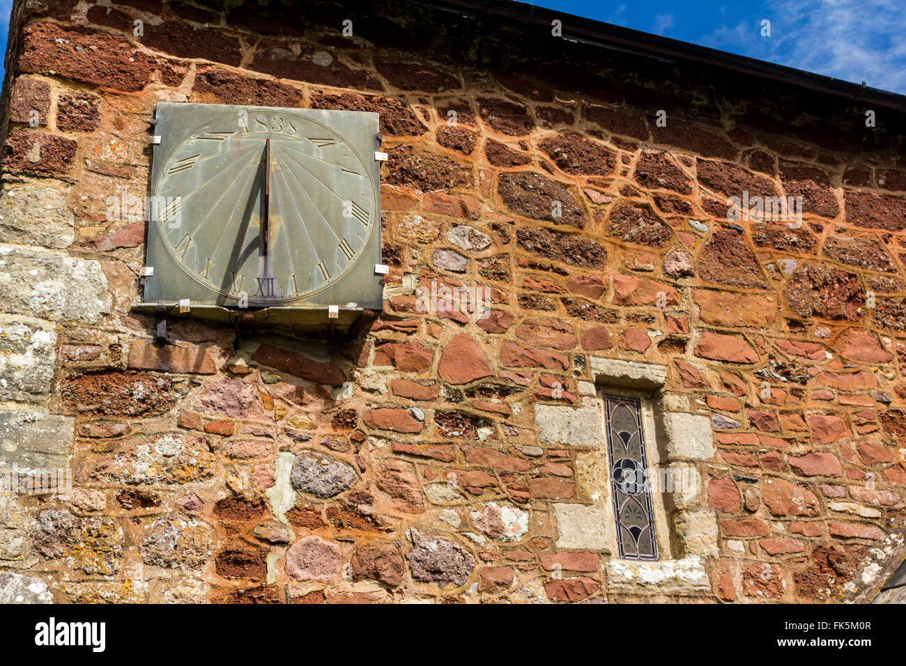 Sundial on the Wall of Church Saint Nicholas, Ringmore, Shaldon, Devon ...