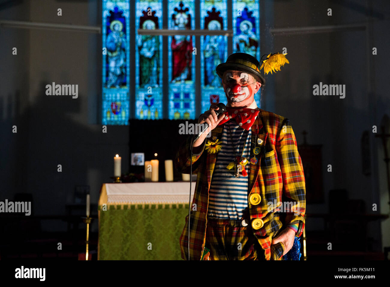 Mattie the Clown. The 70th annual clown service at the All Saints ...