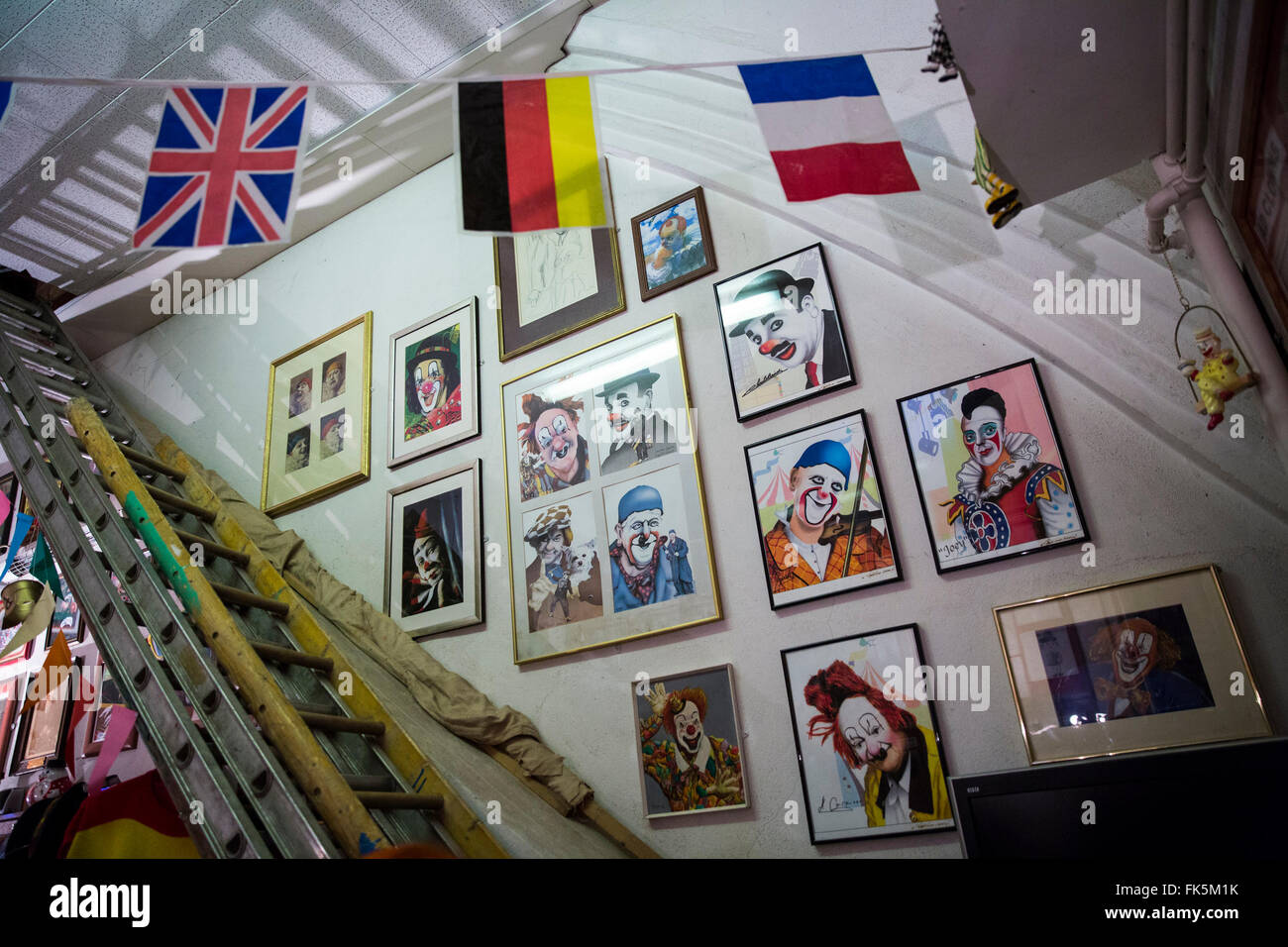 Clown Museum in east London. The 70th annual clown service at the All ...