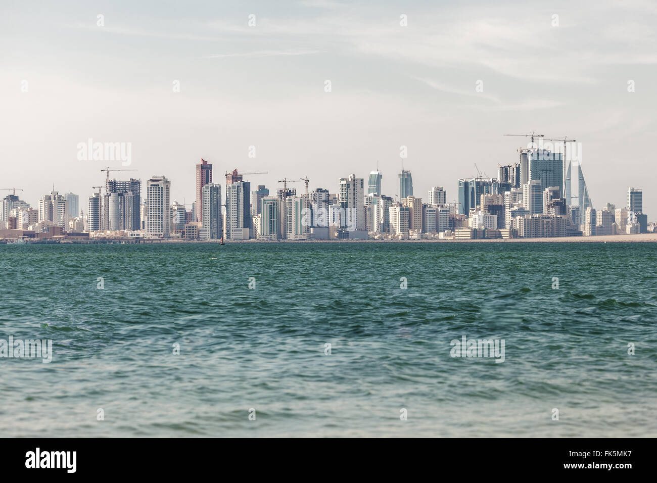 Skyline of Manama City, Bahrain Stock Photo - Alamy