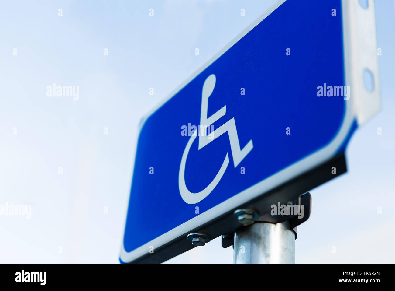 close up of road sign for disabled outdoors Stock Photo - Alamy