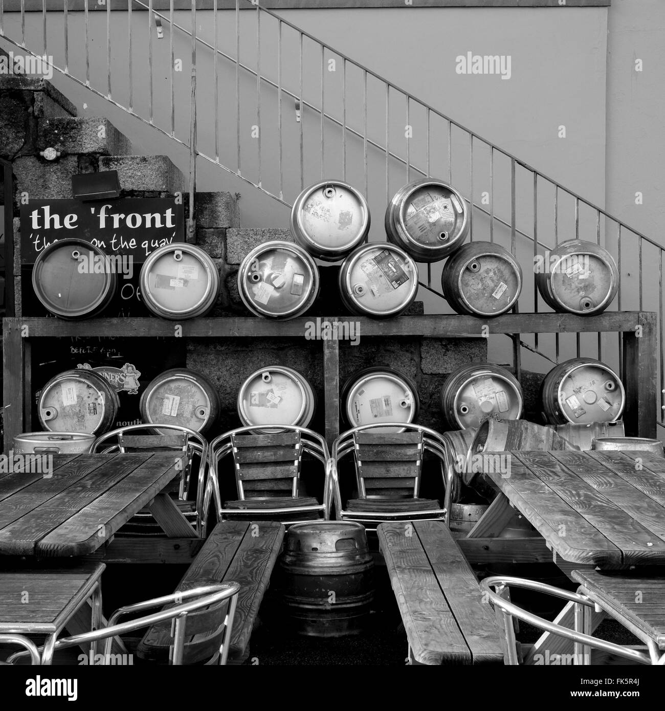 Stainless steel beer kegs Stock Photo - Alamy