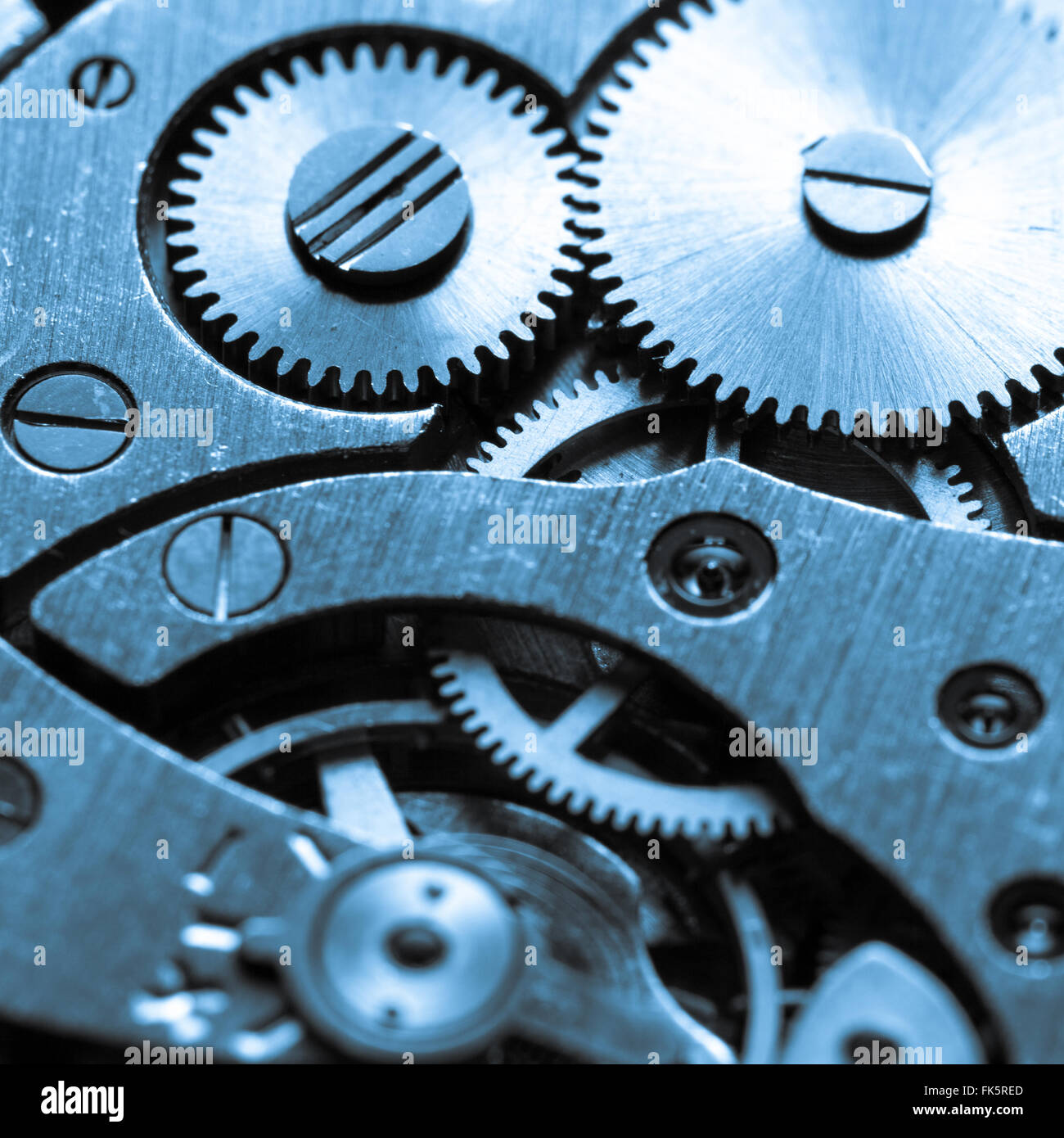 clock mechanism made in the technique of toning Stock Photo - Alamy
