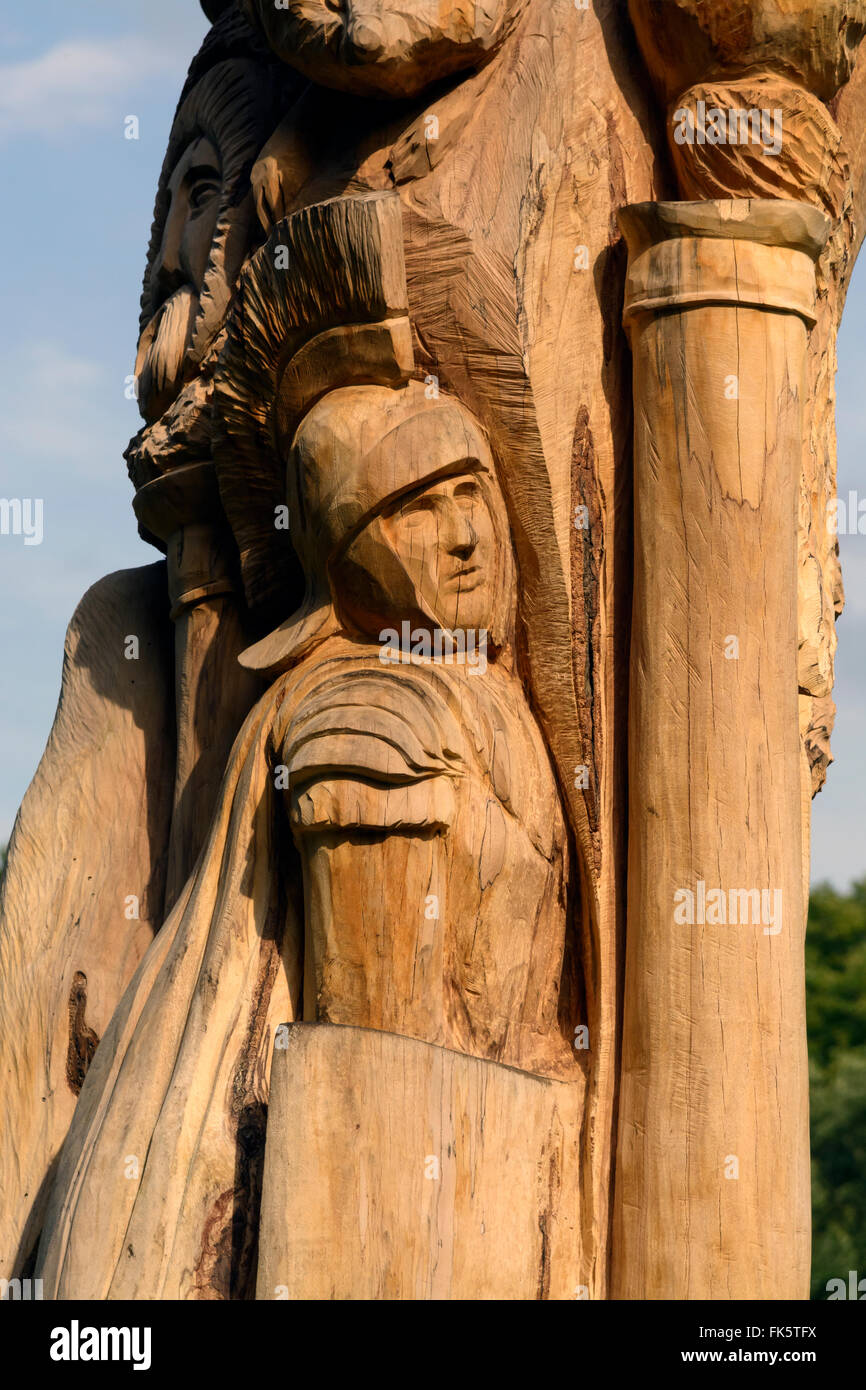 Tree carving in Buxton Pavilion gardens, Derbyshire in Spring, 2014 by ...