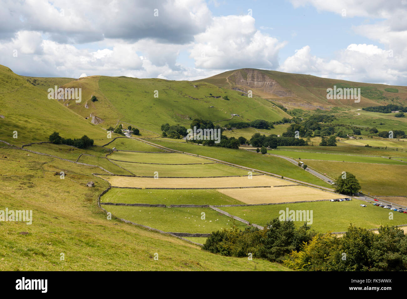 Peak District village of Castleton in Derbyshire England Stock Photo ...