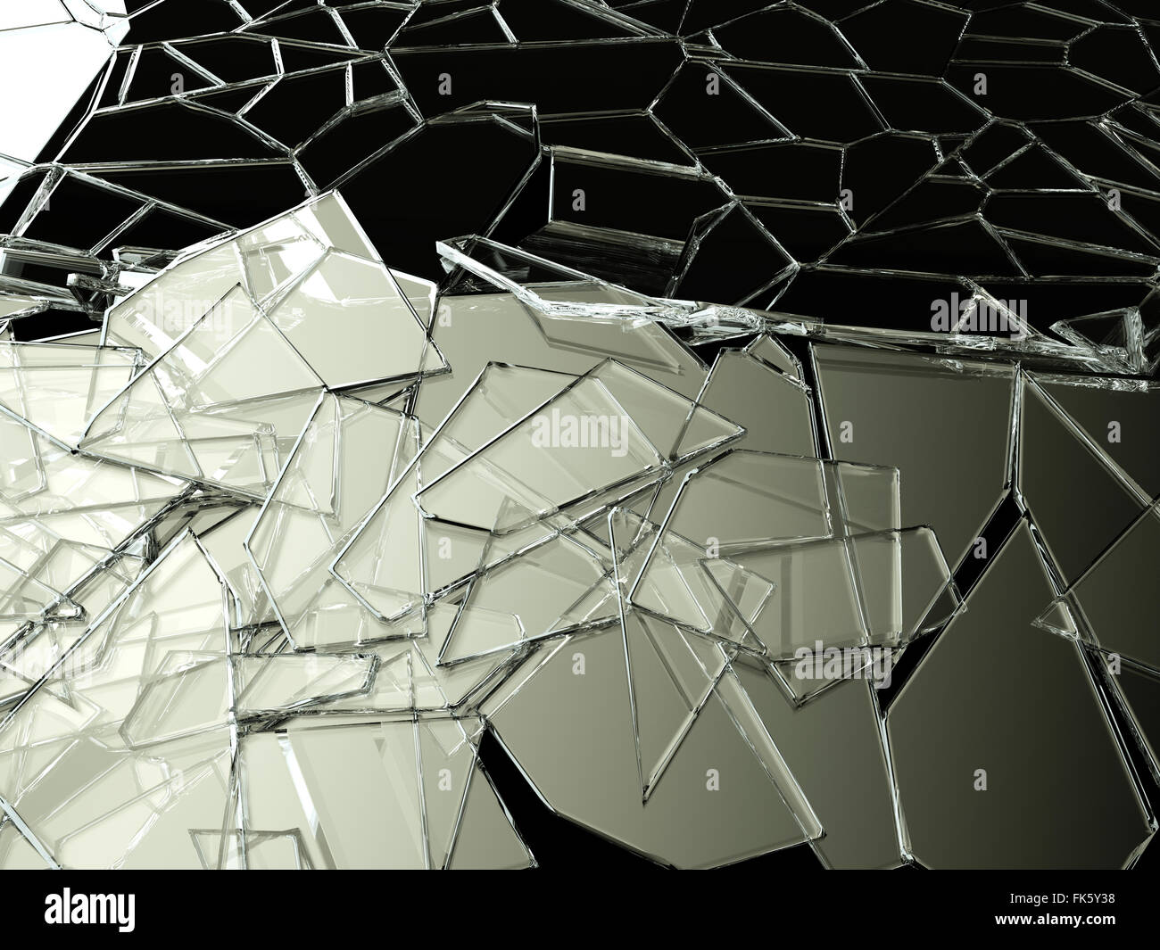 Broken glass on black background. Large resolution Stock Photo - Alamy