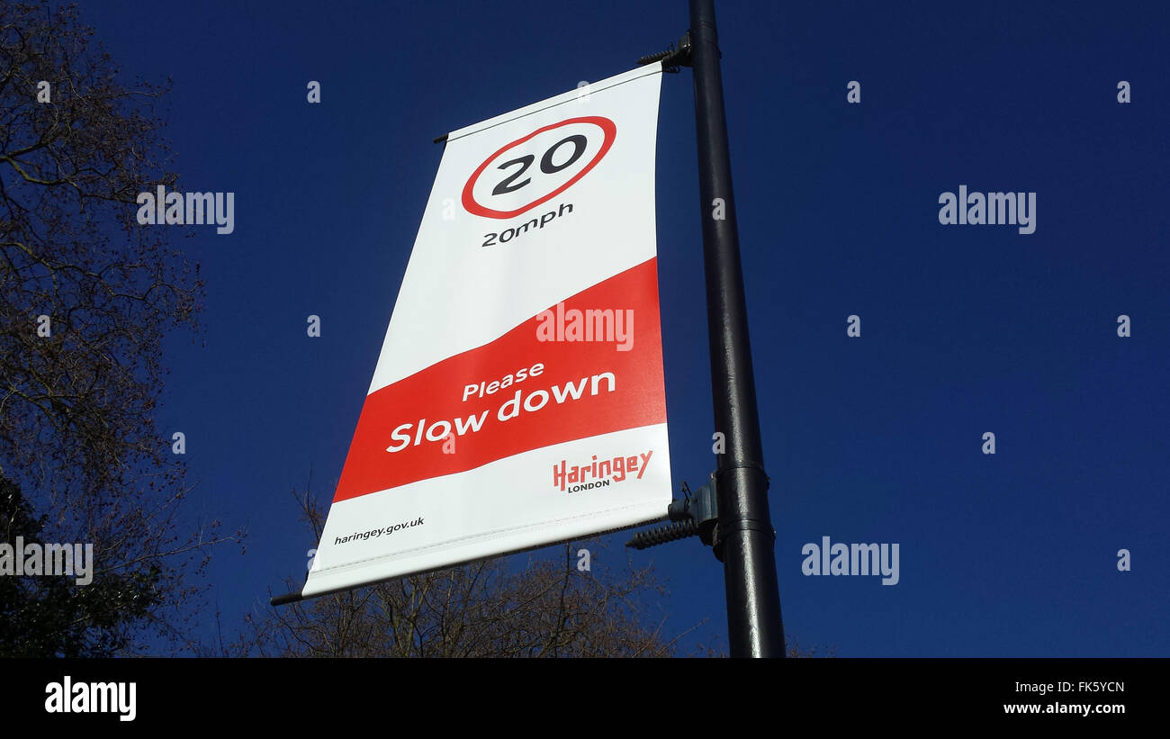 20 mph speed limits introduced across Haringey, North London Stock ...