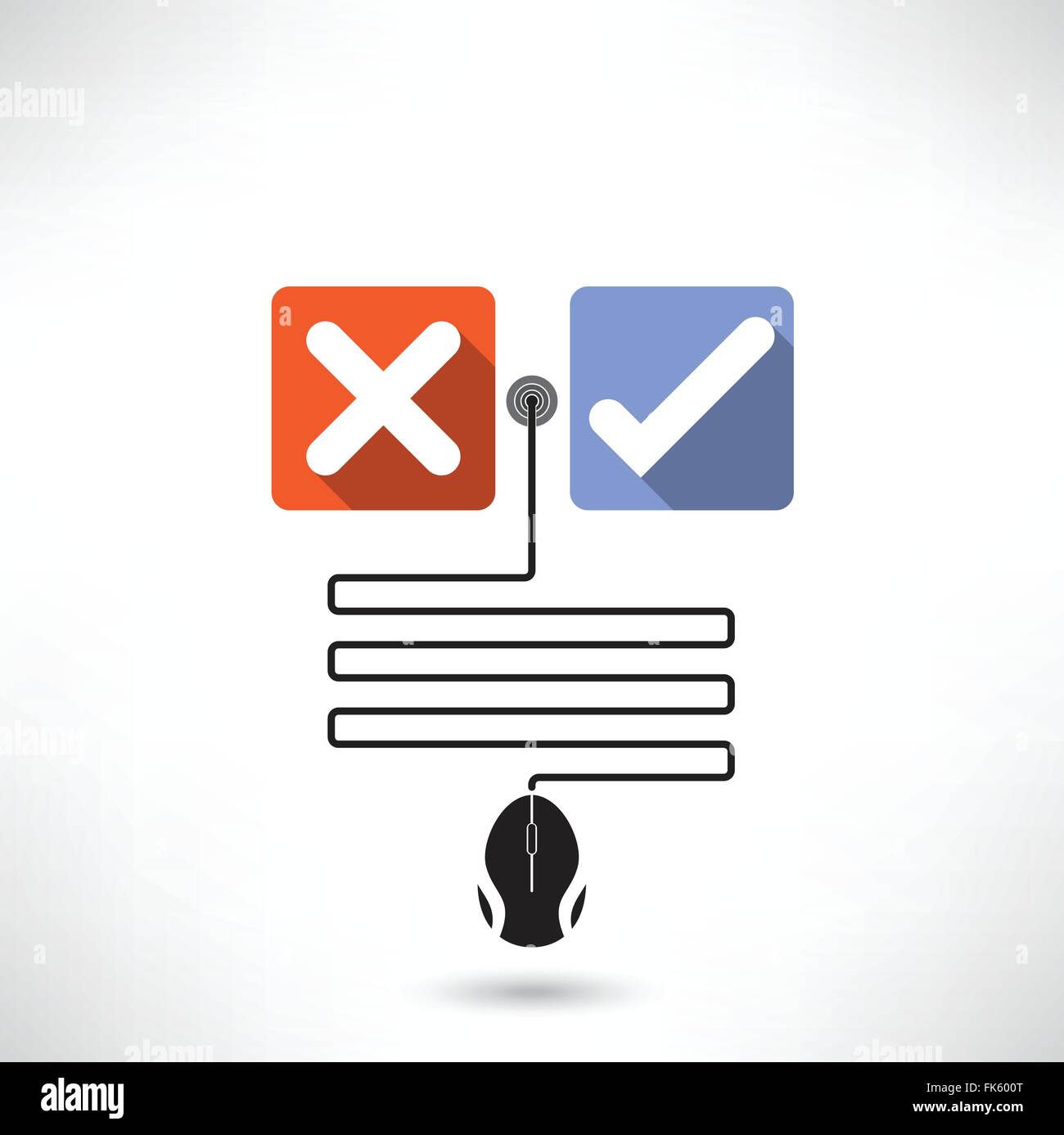 Rejection and approval concept. The best choice icons. Vector ...