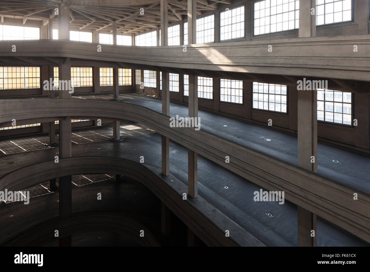 Lingotto building garage ramp in Torino Italy, built in 20s/30s ...
