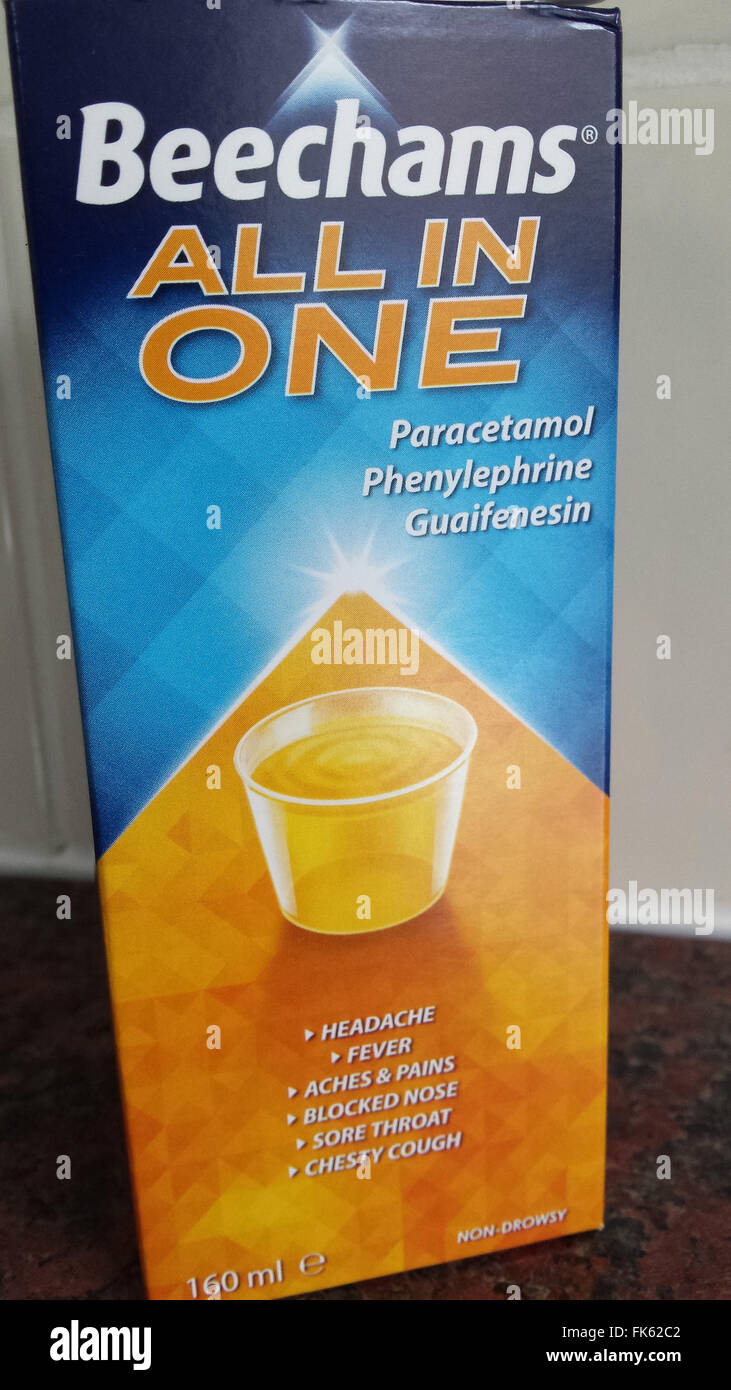Beechams All-In-One Liquid Stock Photo - Alamy