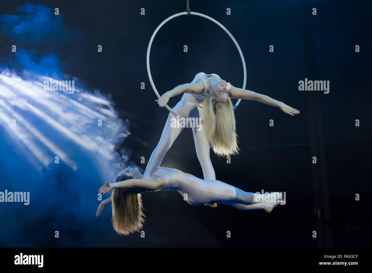 Budapest. 6th Mar, 2016. Hungary's Anett Bakonyi and Petra Molnar ...