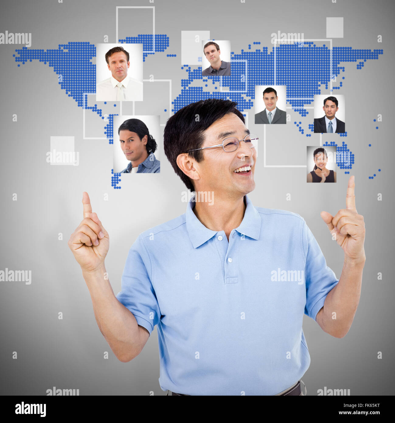 Japanese female male colleagues wearing hi-res stock photography and ...