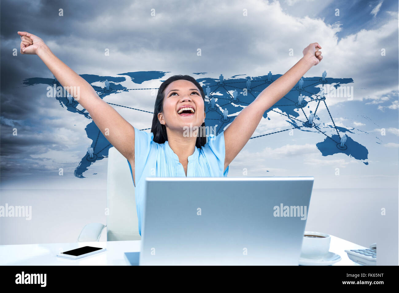 Woman arms raised hi-res stock photography and images - Alamy