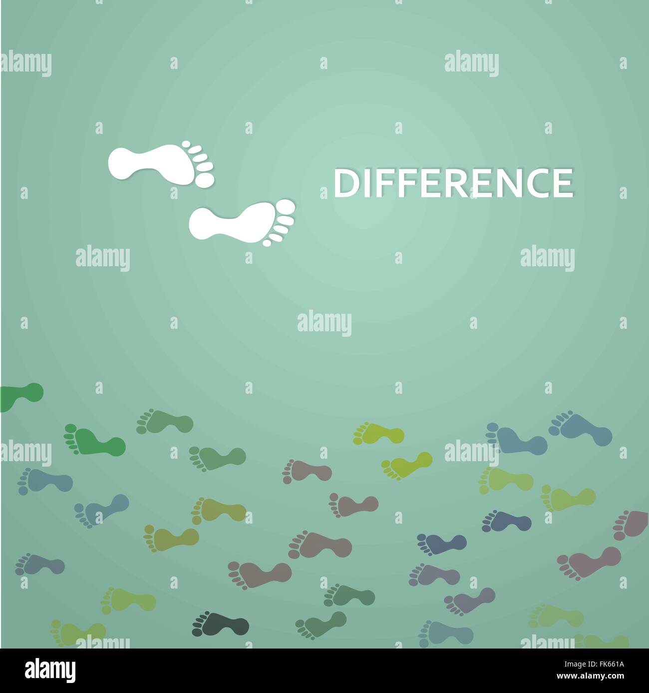 Follow footprints Stock Vector Images - Alamy