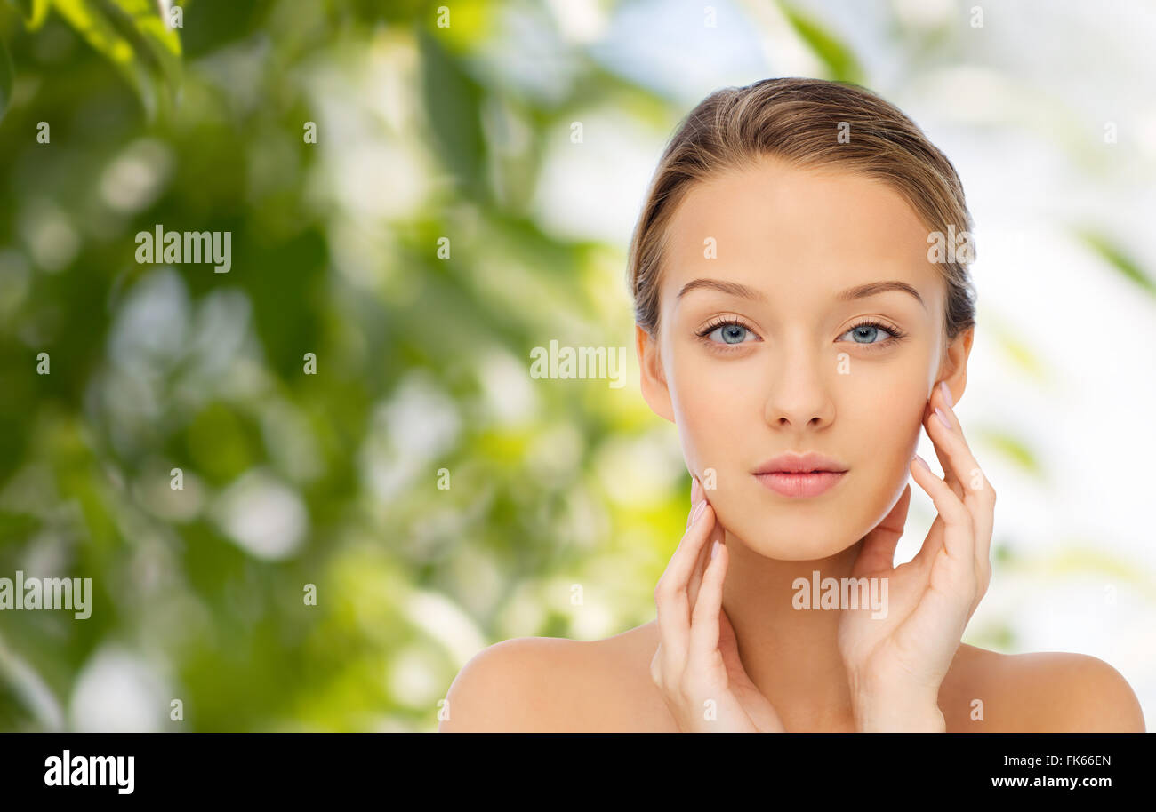 Woman skincare touching face hi-res stock photography and images - Alamy