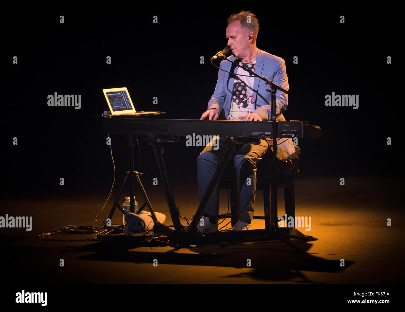 Howard Jones performs live at the Chequer Mead Theatre in East ...
