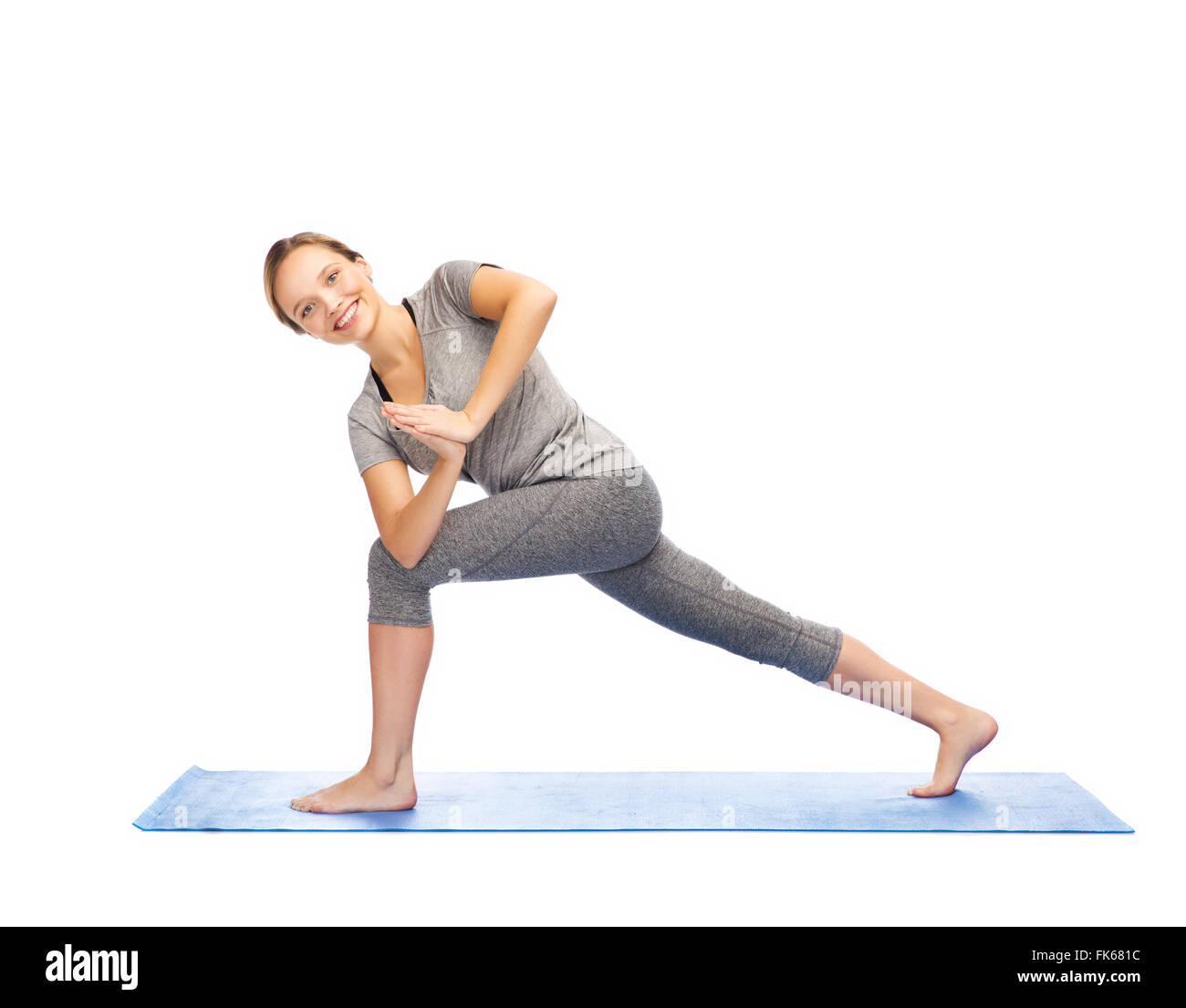 Low lunge twist pose hi-res stock photography and images - Alamy