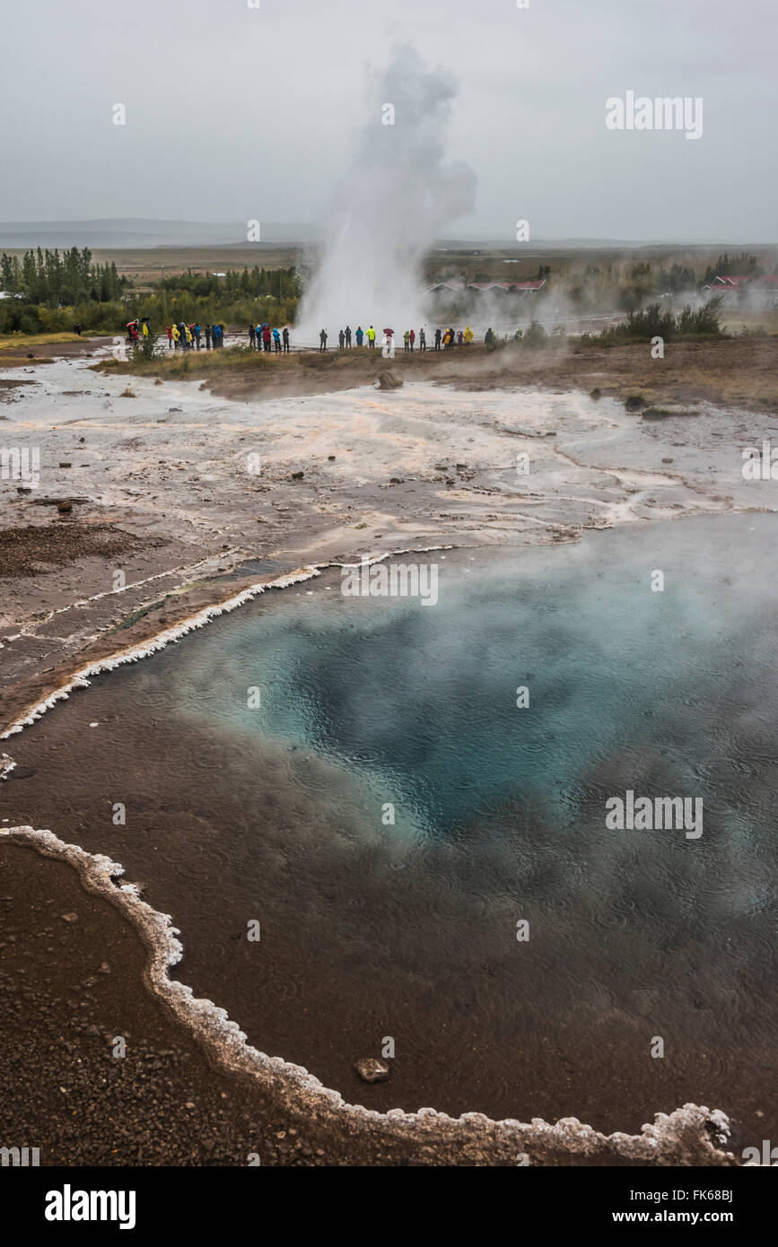 Strokkur Geyser, Geysir, The Golden Circle, Iceland, Polar Regions ...
