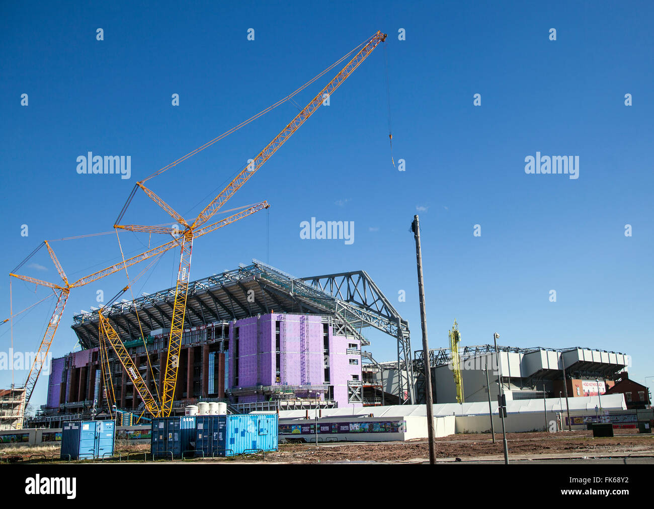 Liverpool FC New Premier League Stadium expansion under construction ...