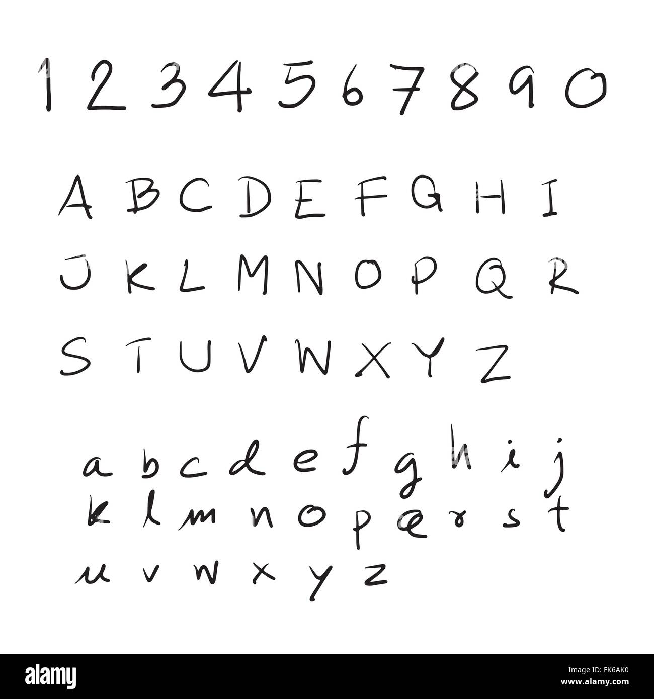 Sketch alphabet Hand drawn.Vector illustration Stock Vector Image & Art ...