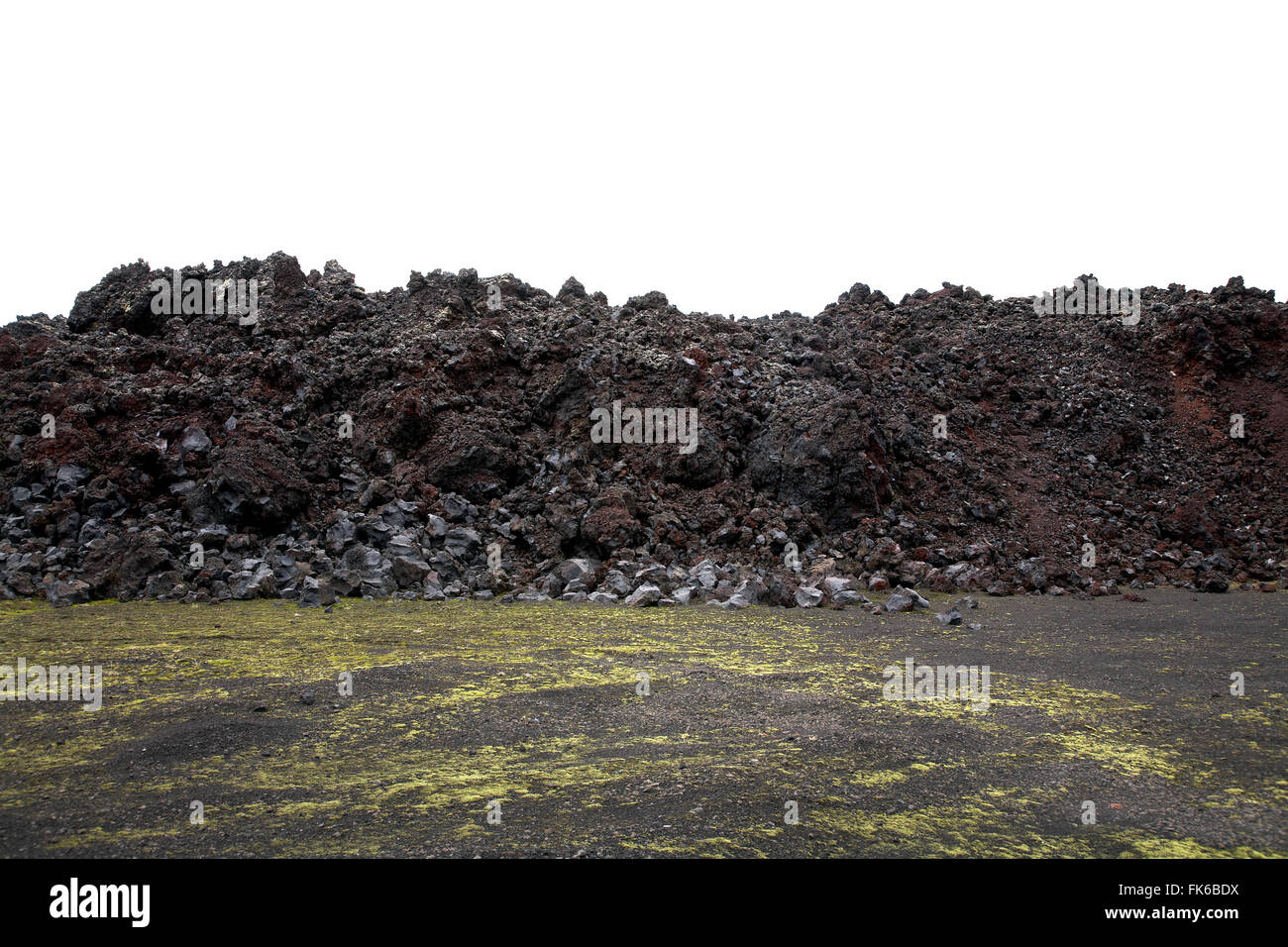 Iceland, landscape with multi colored lava in the ground Stock Photo ...